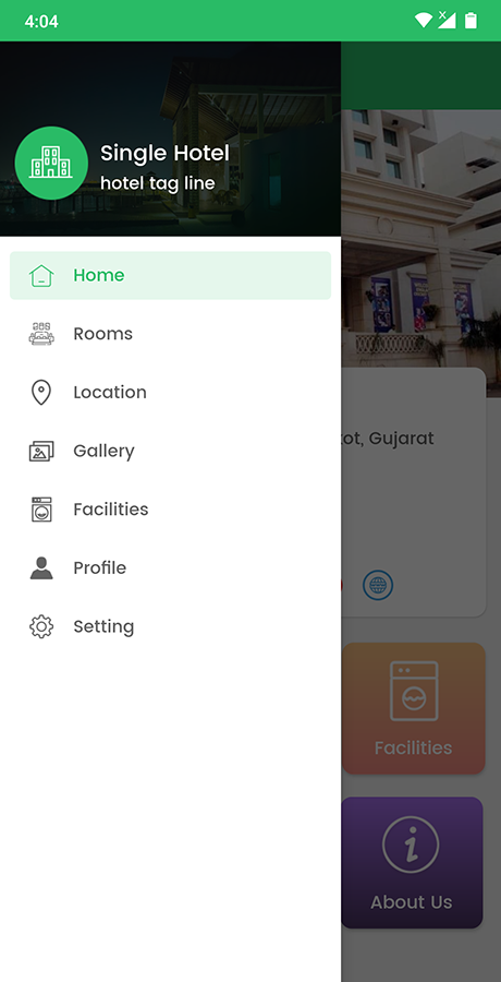 Android Single Hotel Application with Rooms, Gallery, Map & Booking System by viaviwebtech